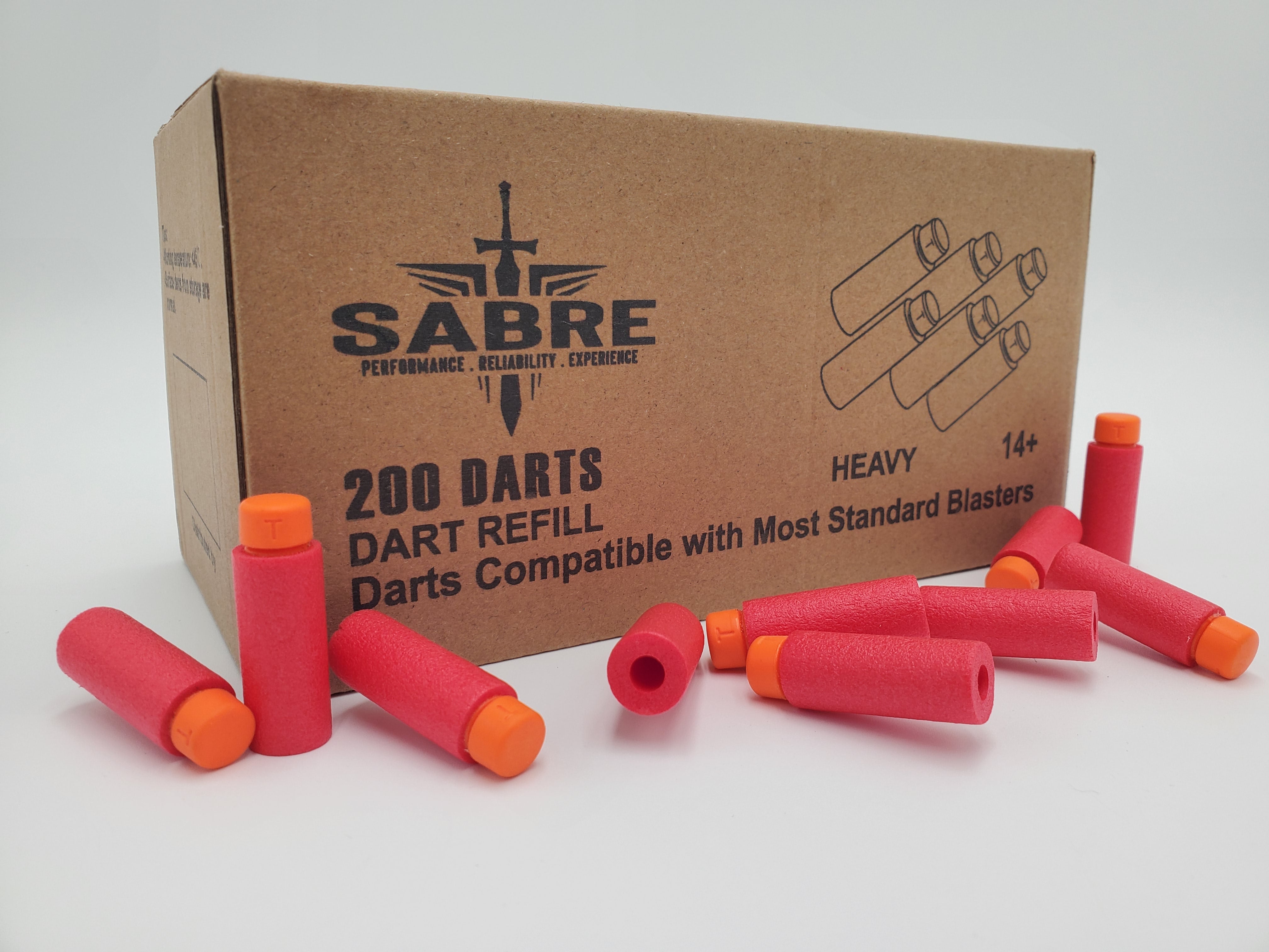 Sabre T-Darts Heavyweight Short Darts 200-pack (1.3g) – Blaster Guy